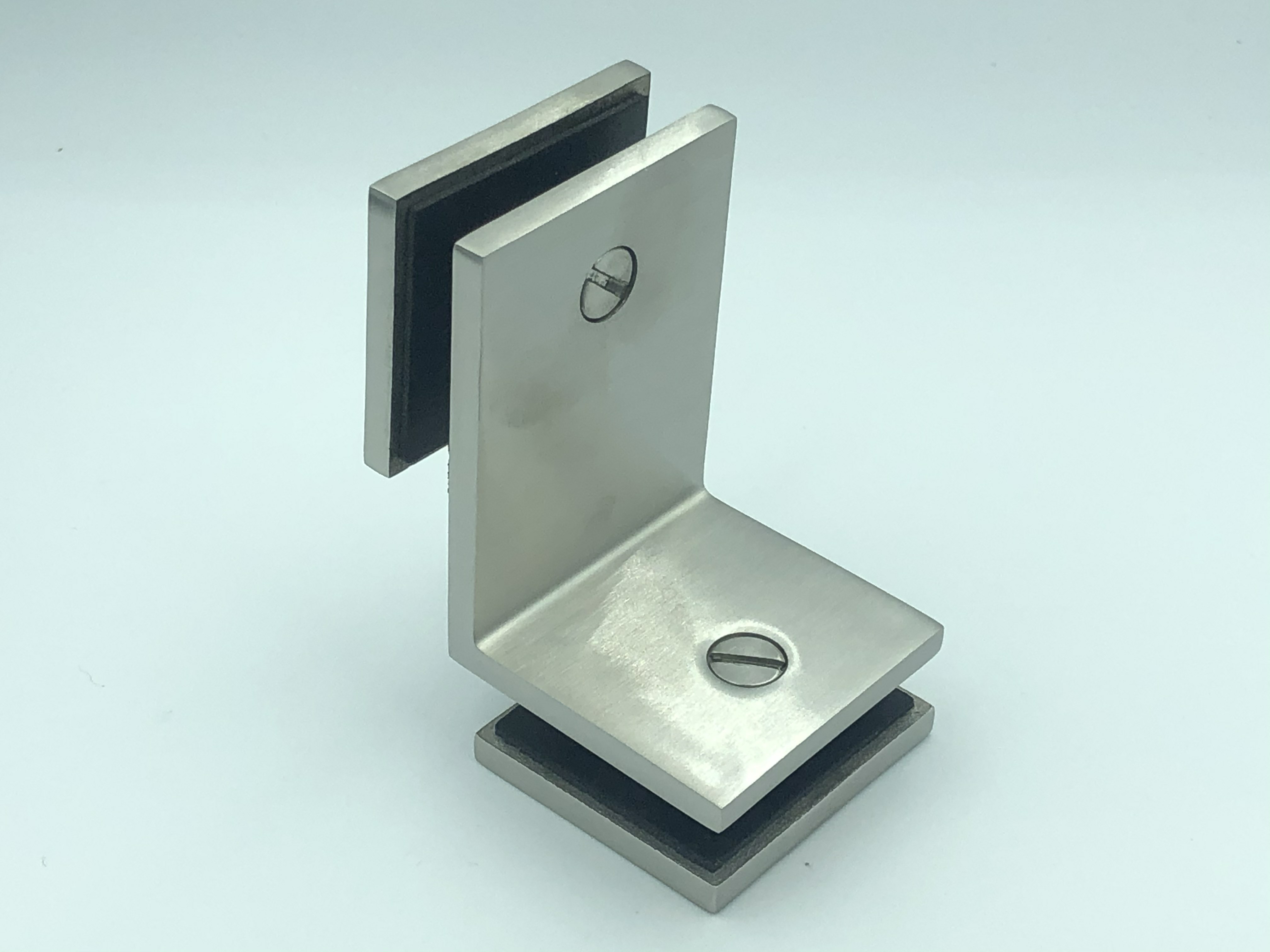 Balustrade Bracket - Glass to Glass - Square - Satin Stainless Steel ...