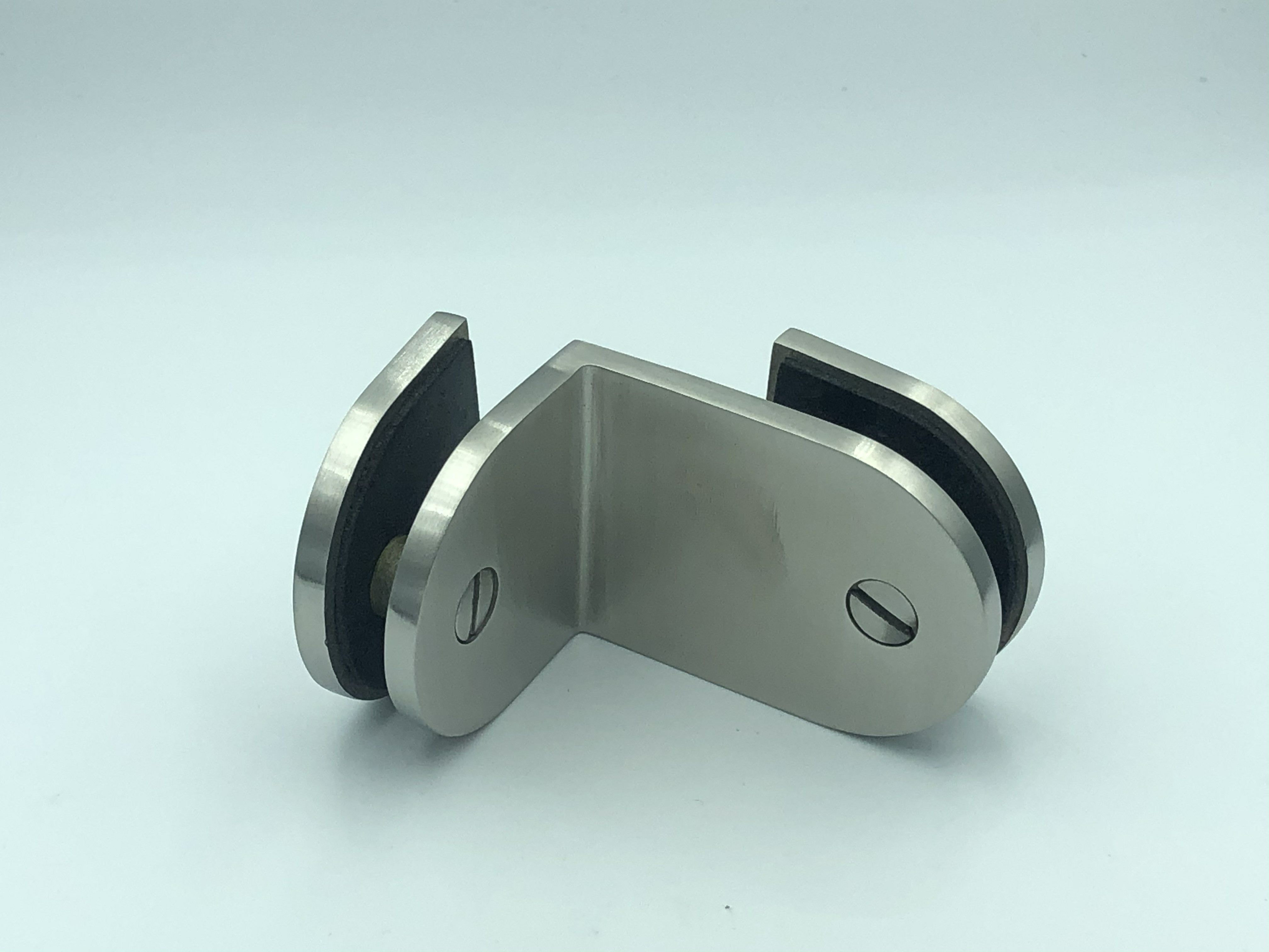 Balustrade Bracket - Glass to Glass - Round - Satin Stainless Steel ...