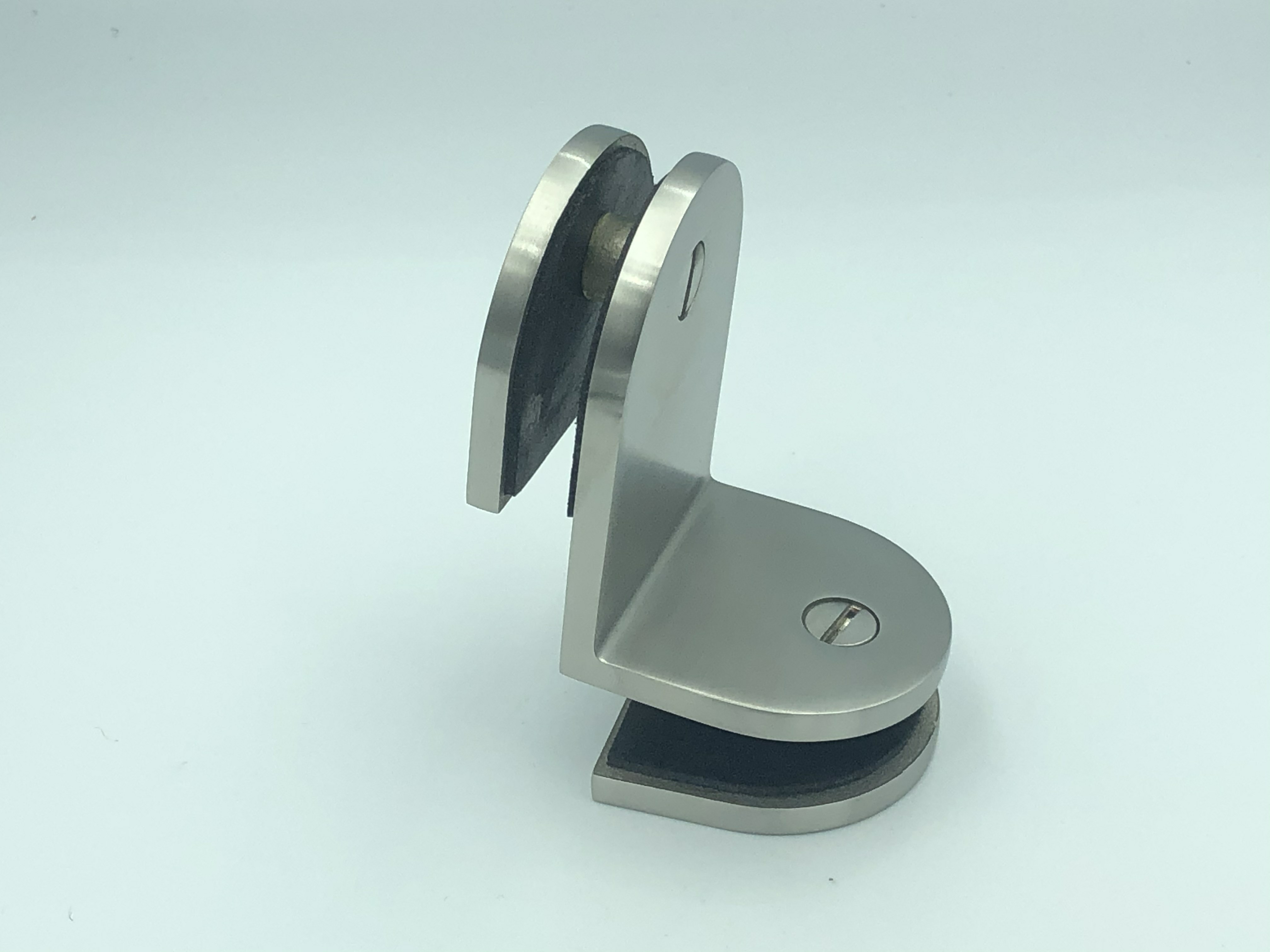 Balustrade Bracket - Glass to Glass - Round - Satin Stainless Steel ...