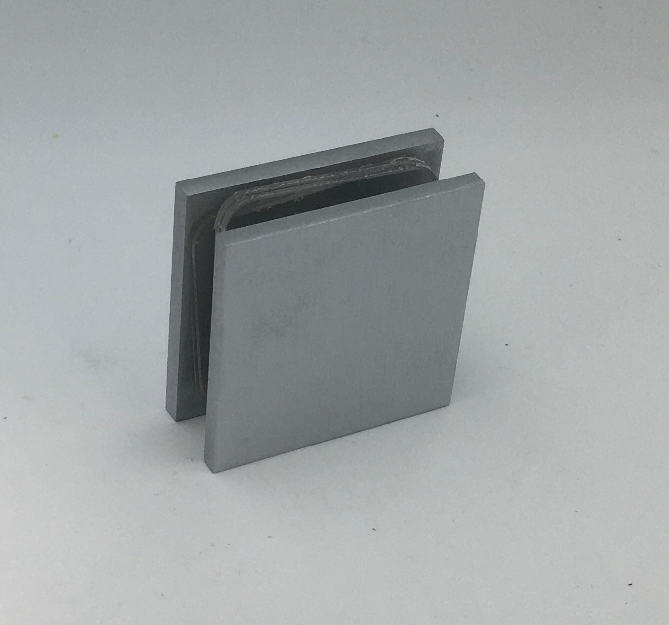 Mb45 SC - Shower Bracket Brass 45 x 45 x 3.2mm Two Holes Satin Chrome ...