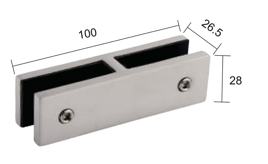 Balustrade Clamp - Glass to Glass - Satin Stainless Steel - SKU: BC1 ...