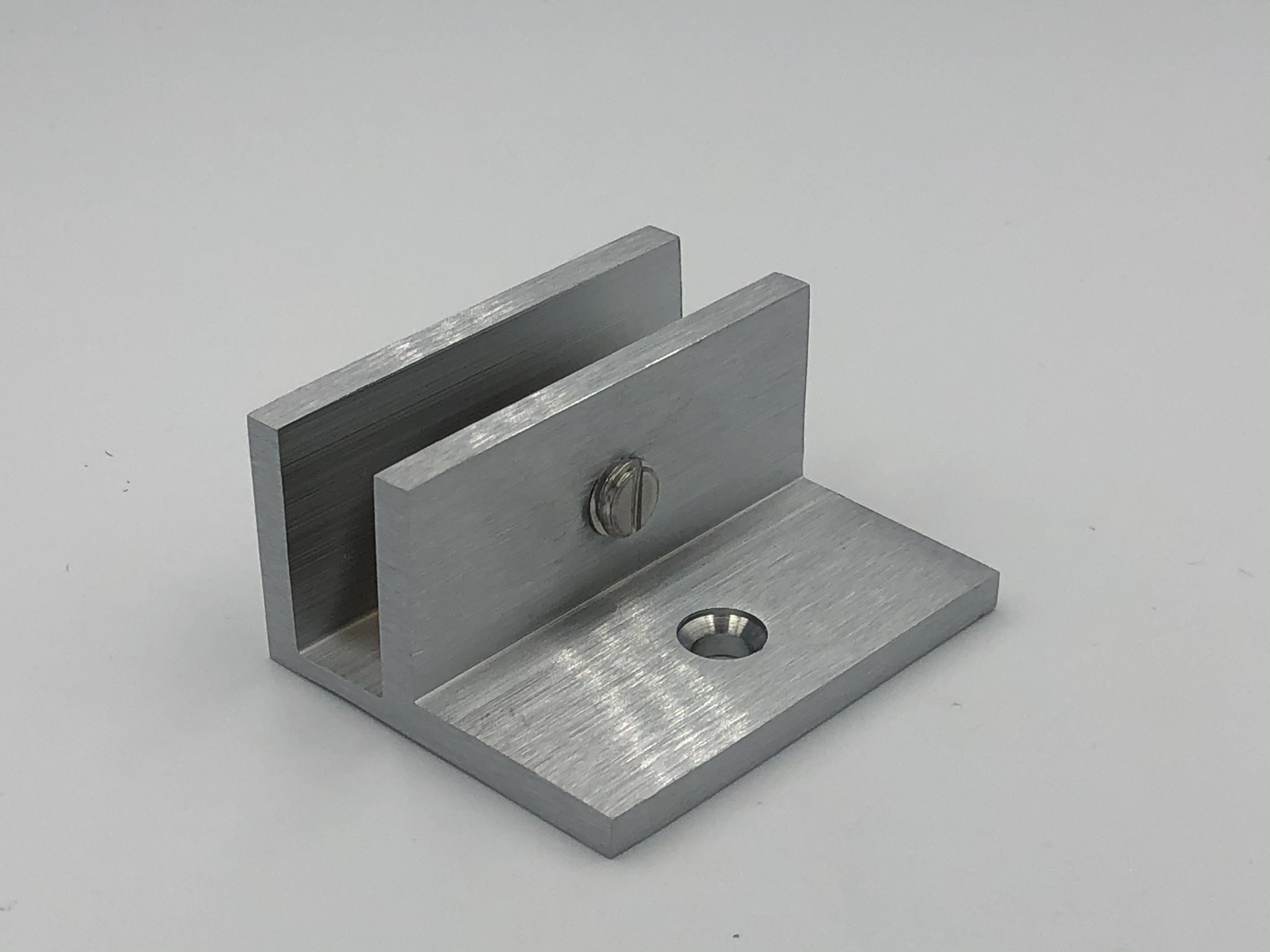 Glass Shelf Bracket - Square 50mm x 43mm x 24mm with Horizontal Leg ...