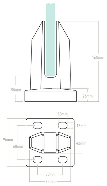 TL8242B PSS - Square Base Mounted Adjustable Tilt Lock Mini Post ...