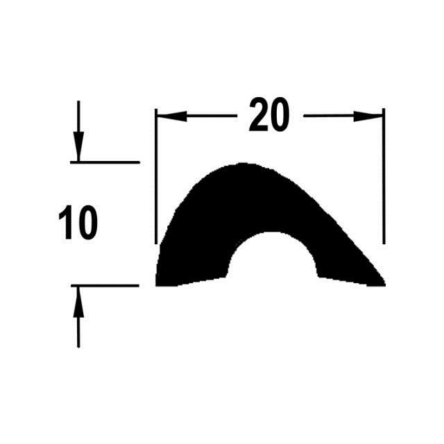 WB10 PSA - Offset Water Bar 20mm x 10mm x 2100mm PSA | Elite Glass ...