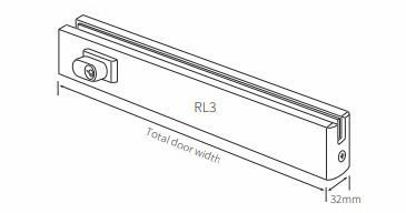 Bottom Rail - Locking - Satin Silver Anodized - Elite Glass Solutions