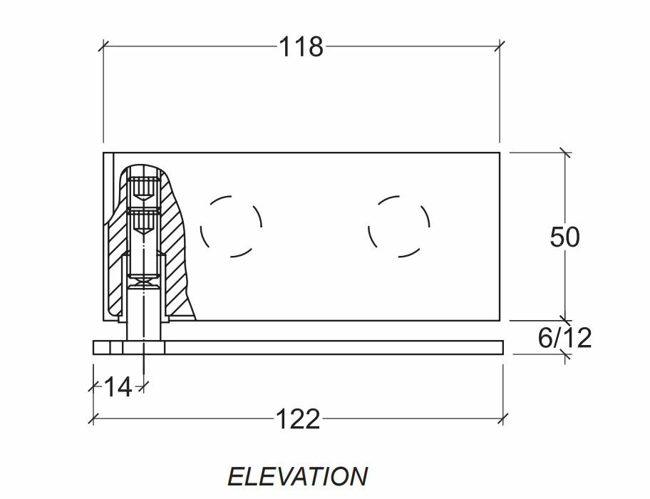 CASMA Offset Patch Pair with Pivots - Suits Glass 8, 10 or 12mm ...