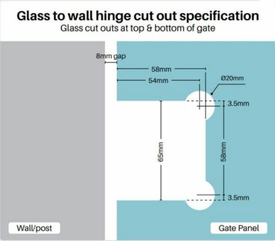 Panel - Wall to Glass - 12mm Clear Tempered Glass - Polished Edges - R2 ...