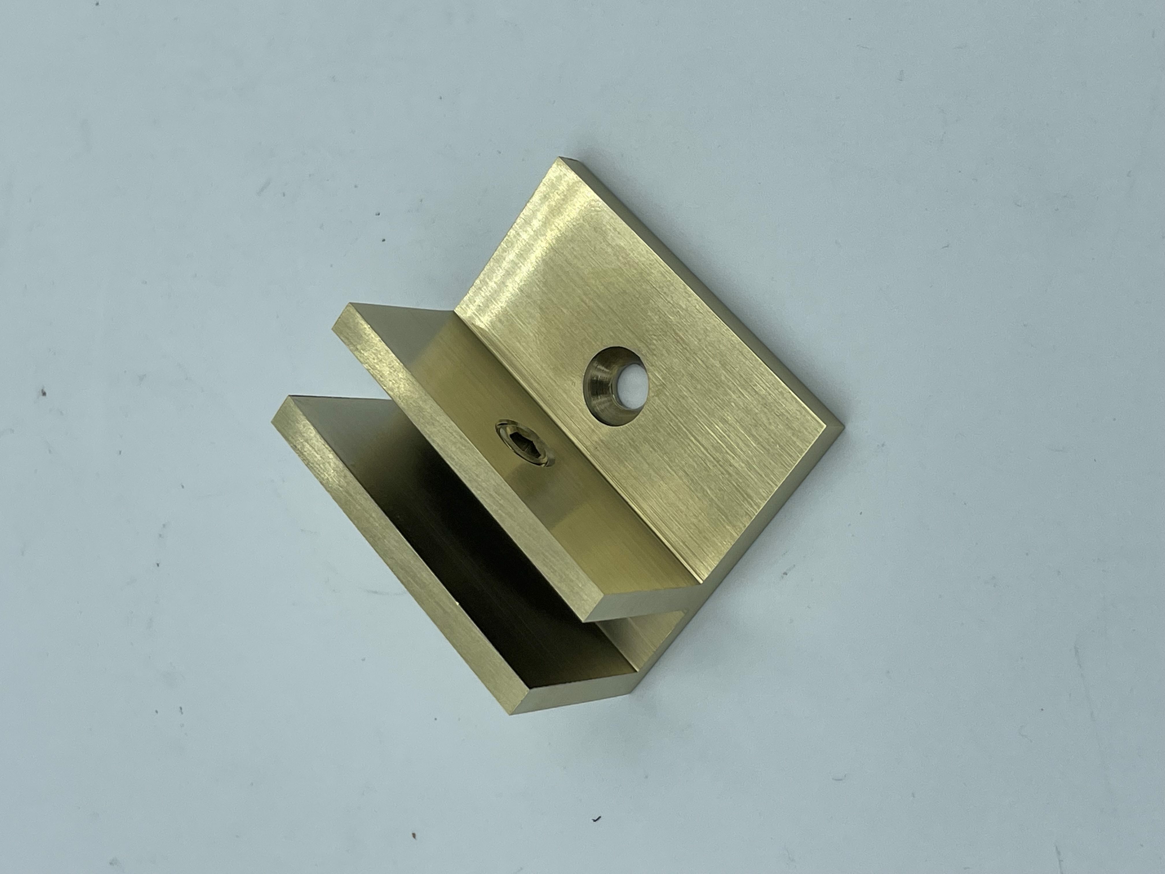 Glass Shelf Bracket - Square 50mm x 43mm x 24mm with Horizontal Leg ...