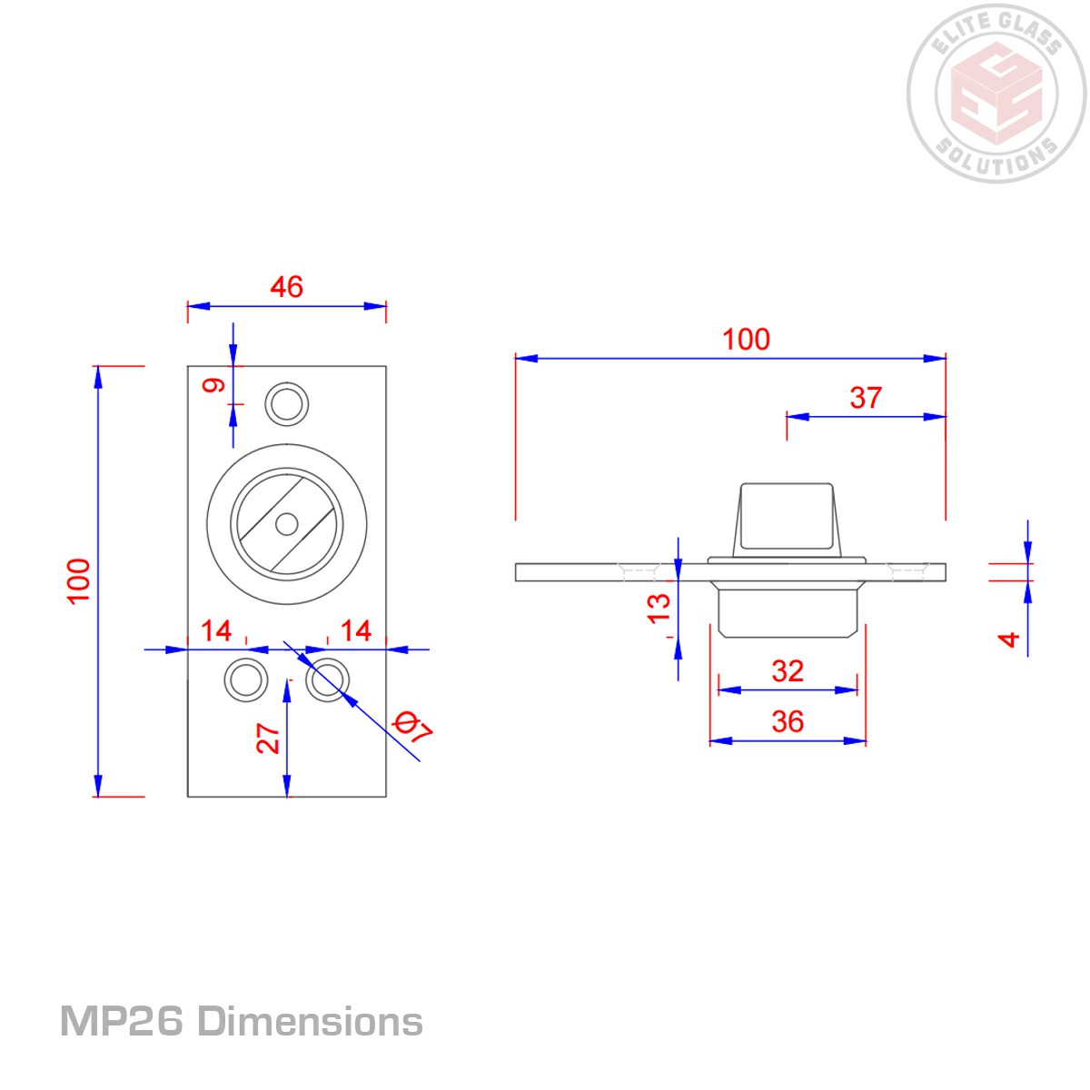 Floor Pivot Bearing - Elite Glass Solutions
