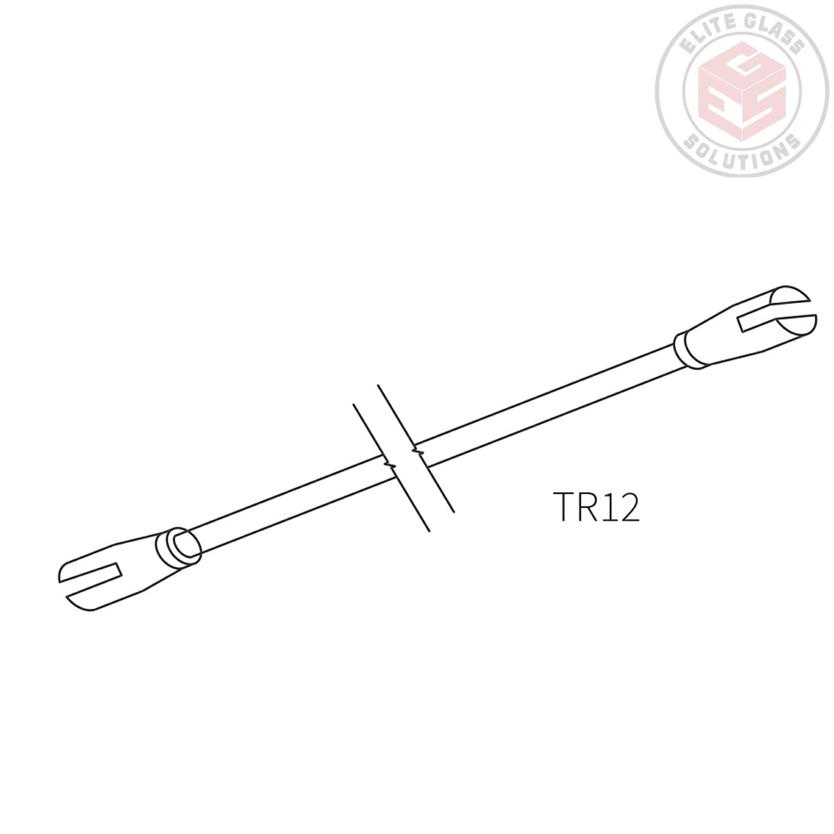 Tie Rod With Forks - Elite Glass Solutions