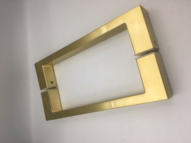 Handle - Cubix 25210 - 25 x 210mm CTC - Brushed Gold - Elite Glass ...