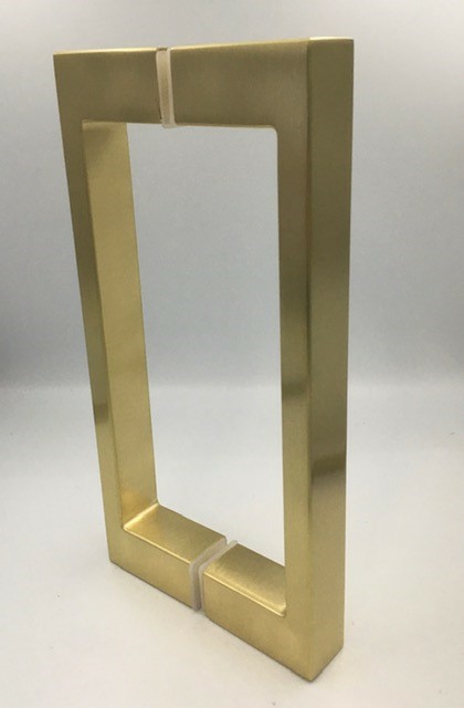 Handle - Cubix 25210 - 25 x 210mm CTC - Brushed Gold - Elite Glass ...