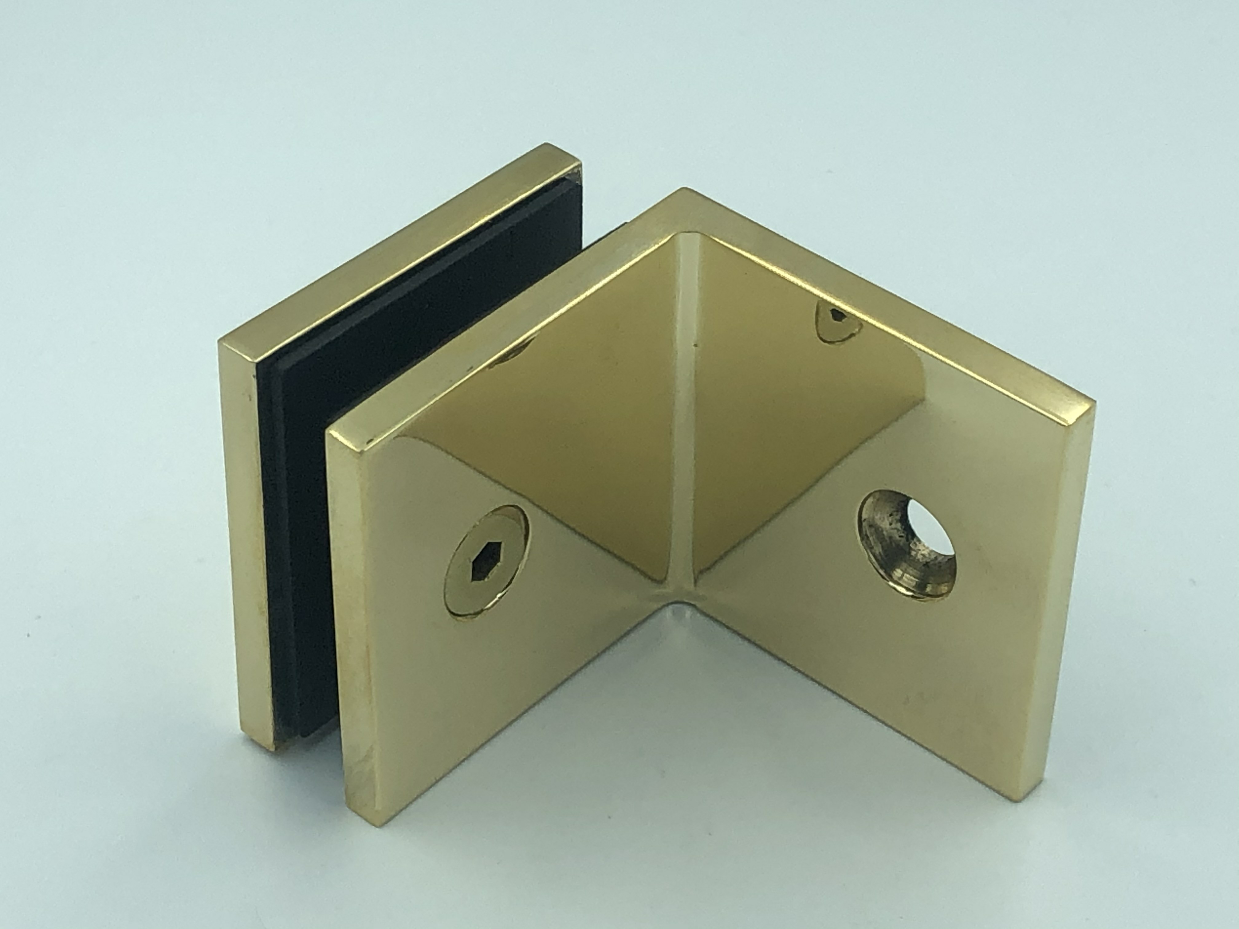 Fixed Bracket - Square 90 Degree Glass to Wall - Satin Chrome - Elite ...