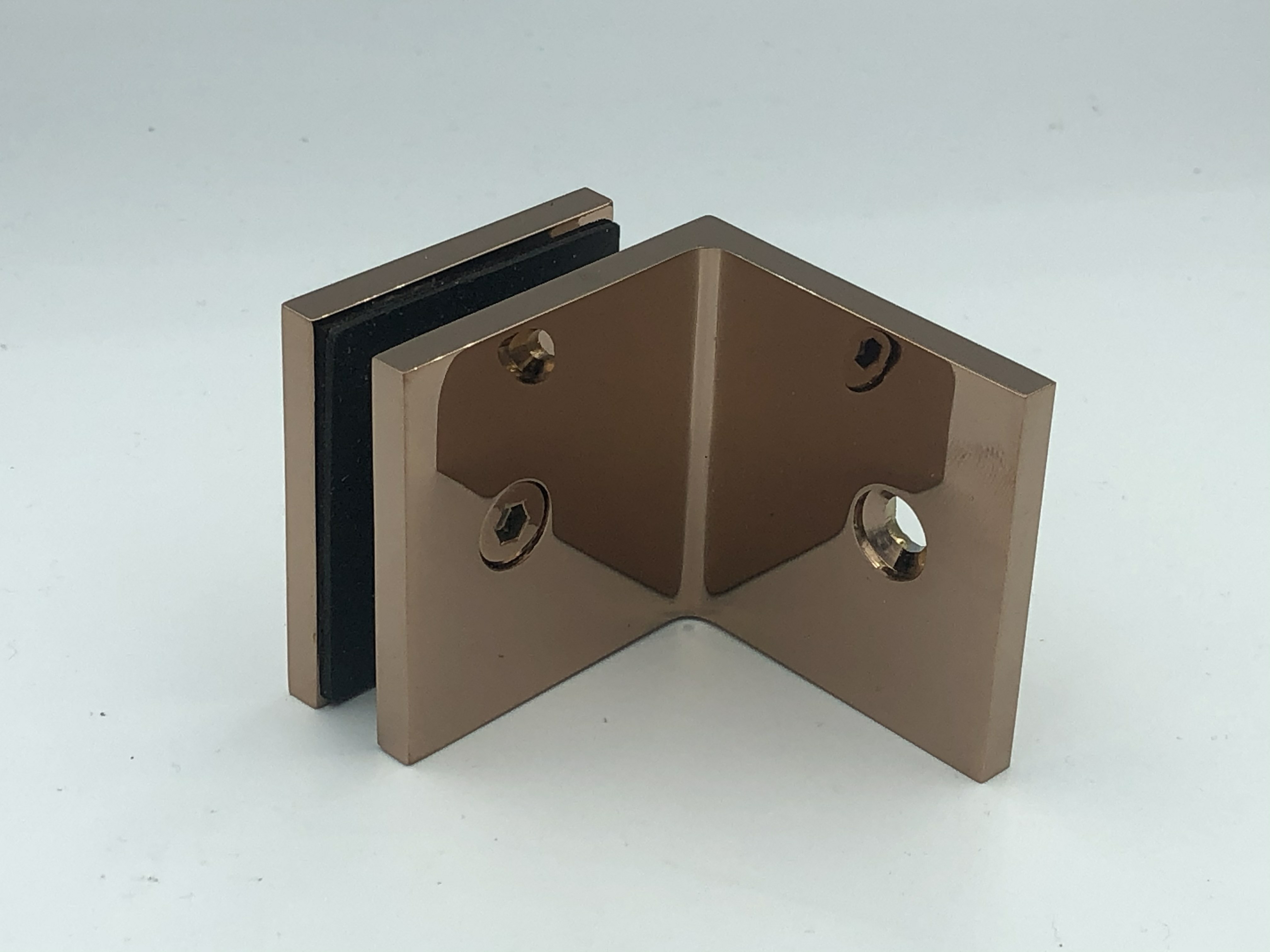 SB50.SQ RG - Fixed Bracket Square 90 Degree Glass to Wall Rose Gold ...