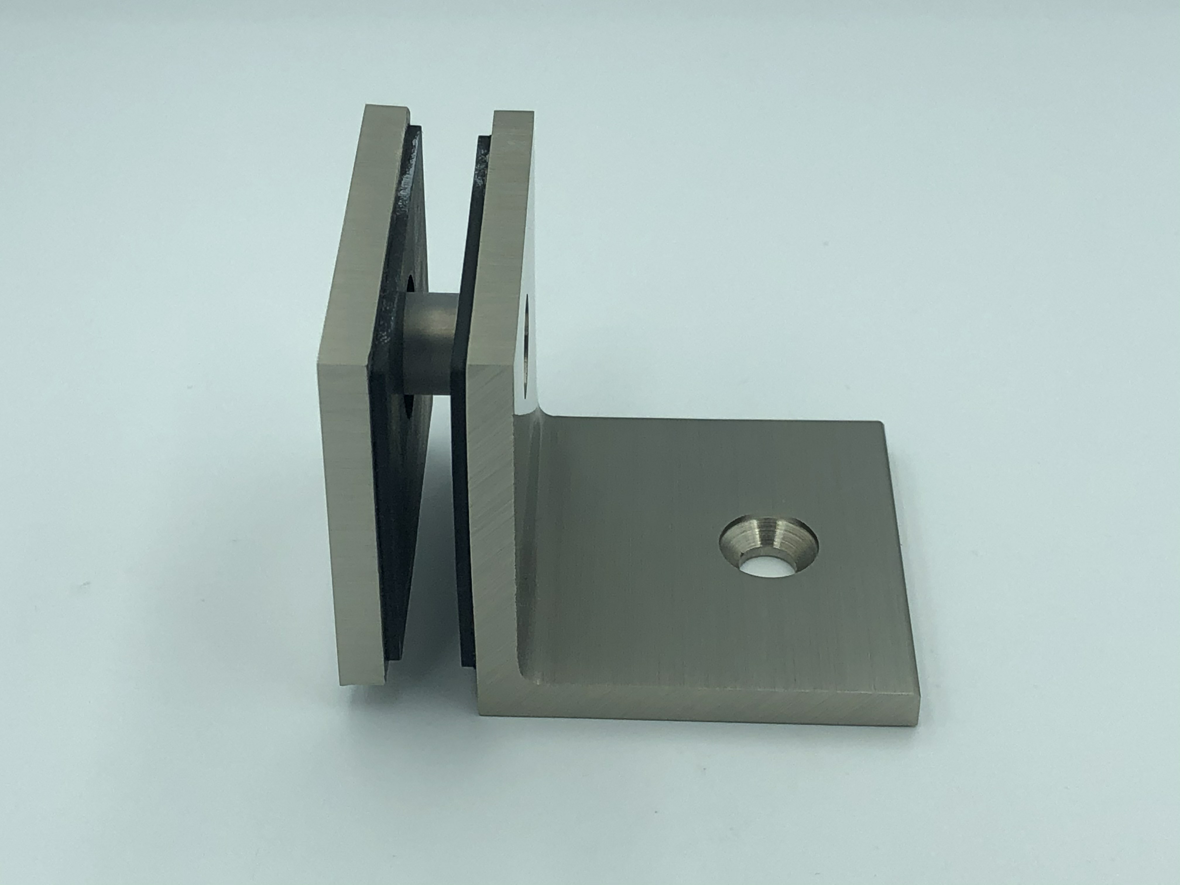 SB50.SQ BN - Fixed Bracket Square 90 Degree Glass to Wall Brushed ...
