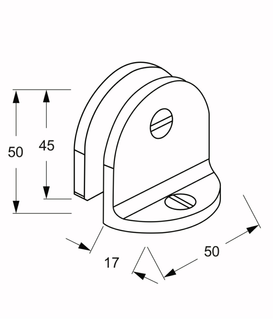 Shower Bracket - Round Reverse Style Wall Mount with Short Leg and ...
