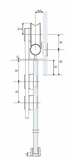 Point Fix Sliding System - Glass Hanger - Flat Bar - Elite Glass Solutions