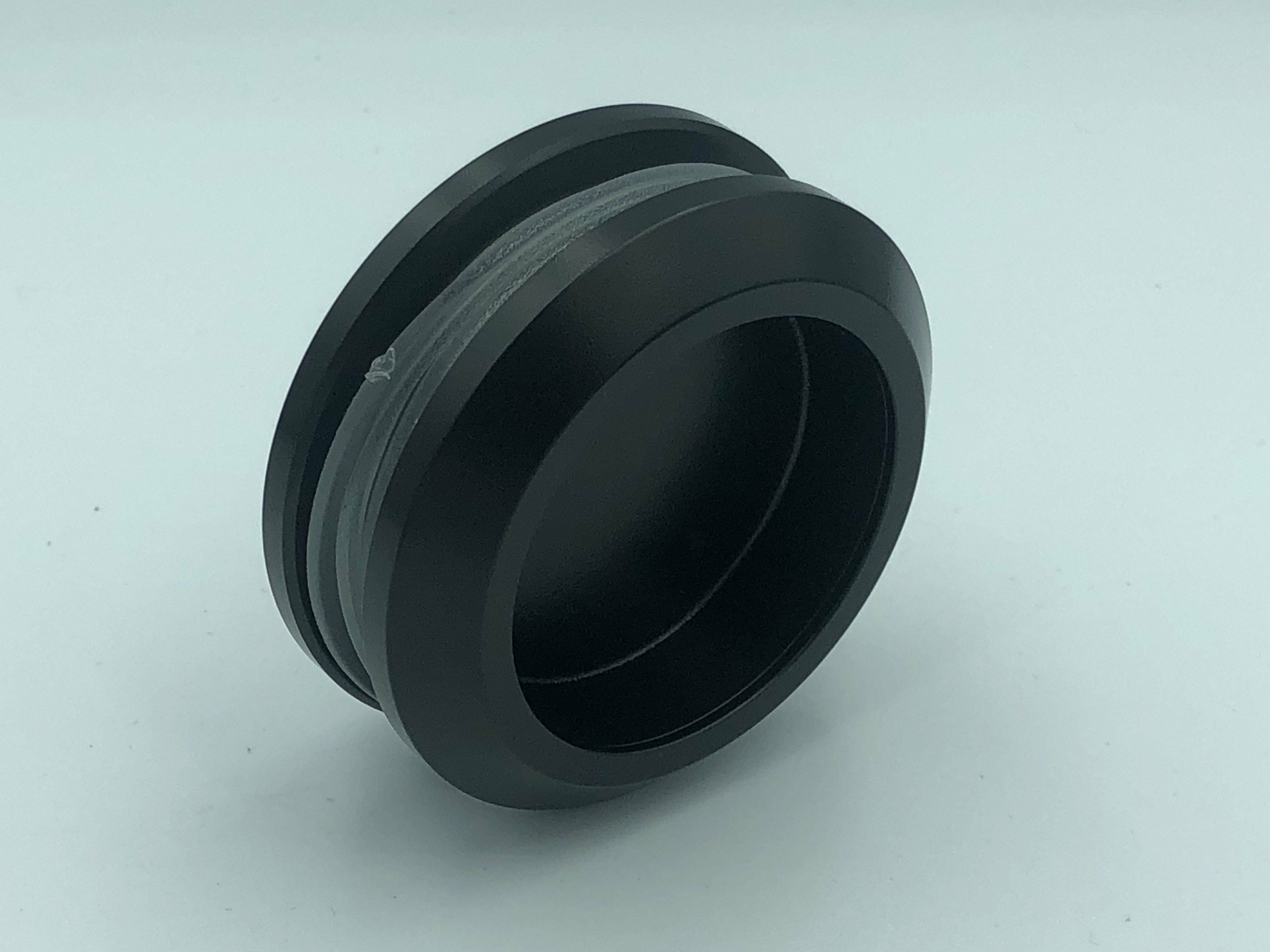 Sliding Door Finger Pull Knob - Matt Black - Elite Glass Solutions