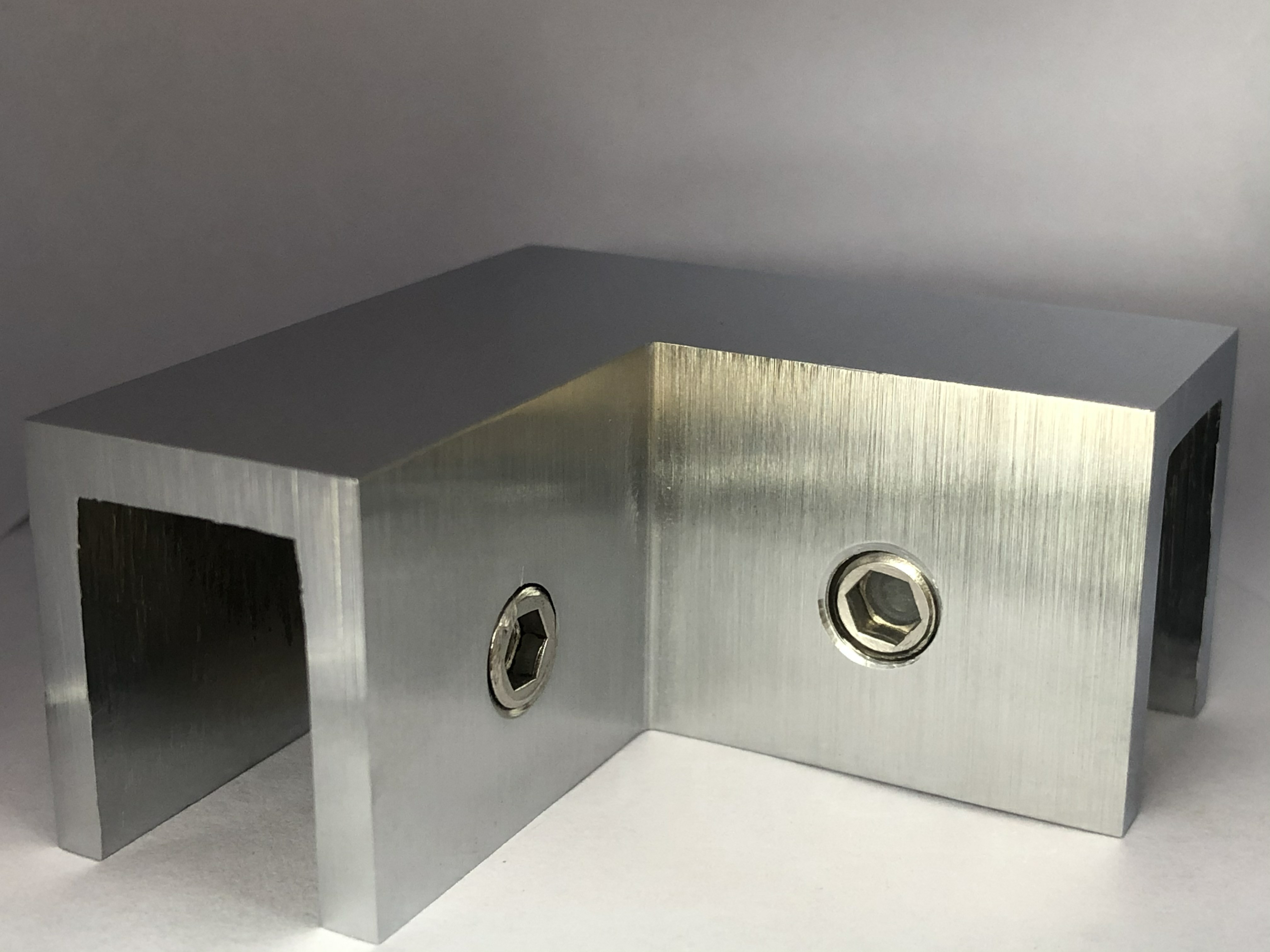 Over Panel Fitting Connector - 90 Degree - Satin Chrome - Elite Glass ...