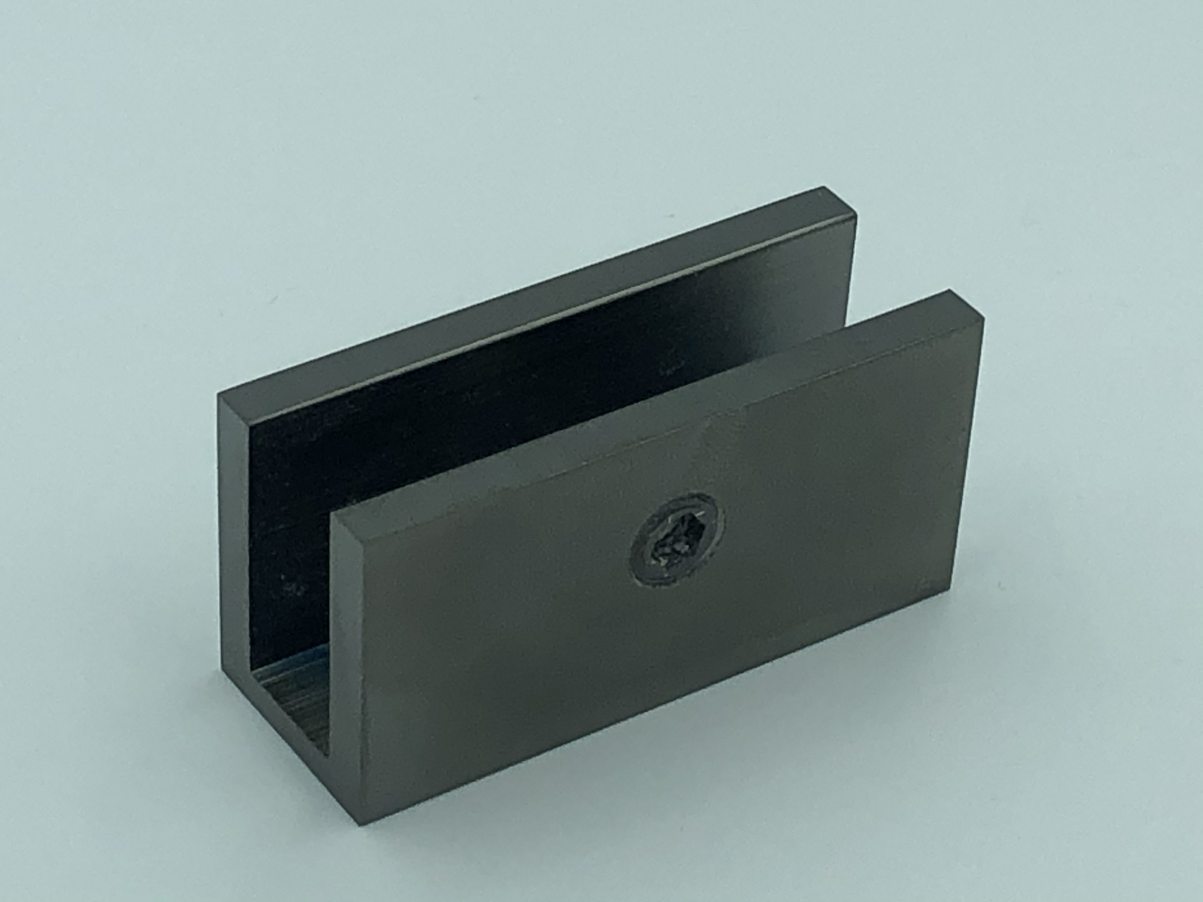 Glass Shelf Bracket - Square 50mm x 20mm - Suit 10mm Glass - Brushed ...