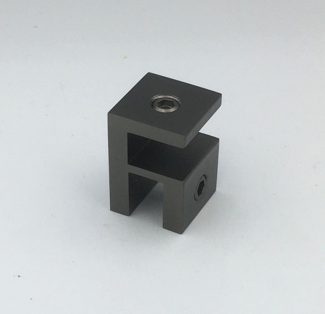 OPF1 10, 10 SQ GBD - Shower Top Header Clip Square 10mm to 10mm Glass ...