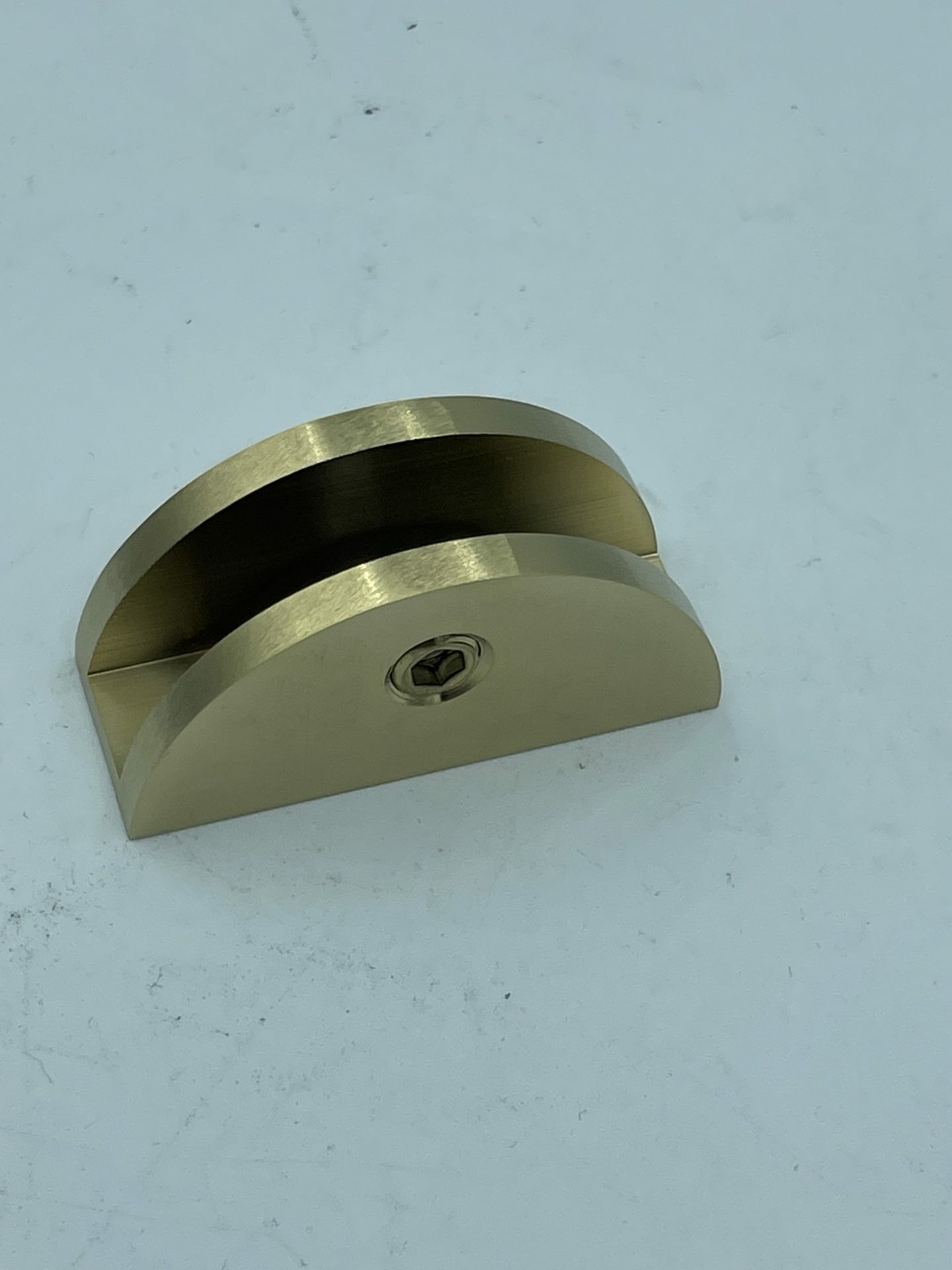 Shelf Bracket - Glass Round 50mm x 20mm - Suit 10mm Glass - Brushed ...