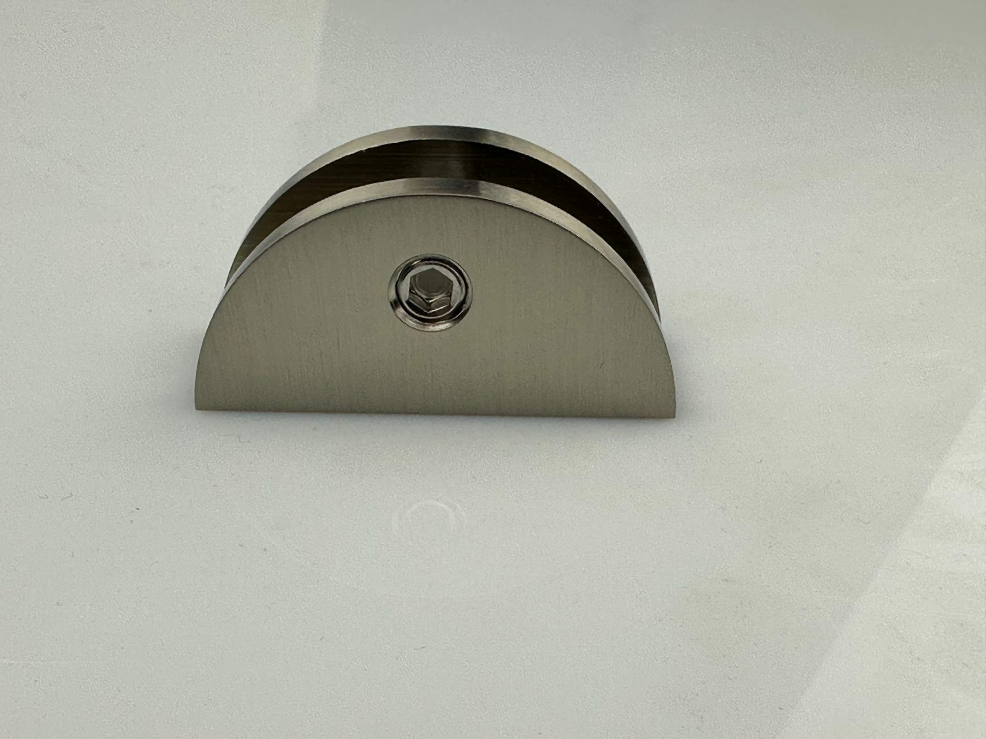 Shelf Bracket - Glass Round 50mm x 20mm - Suit 10mm Glass - Brushed ...
