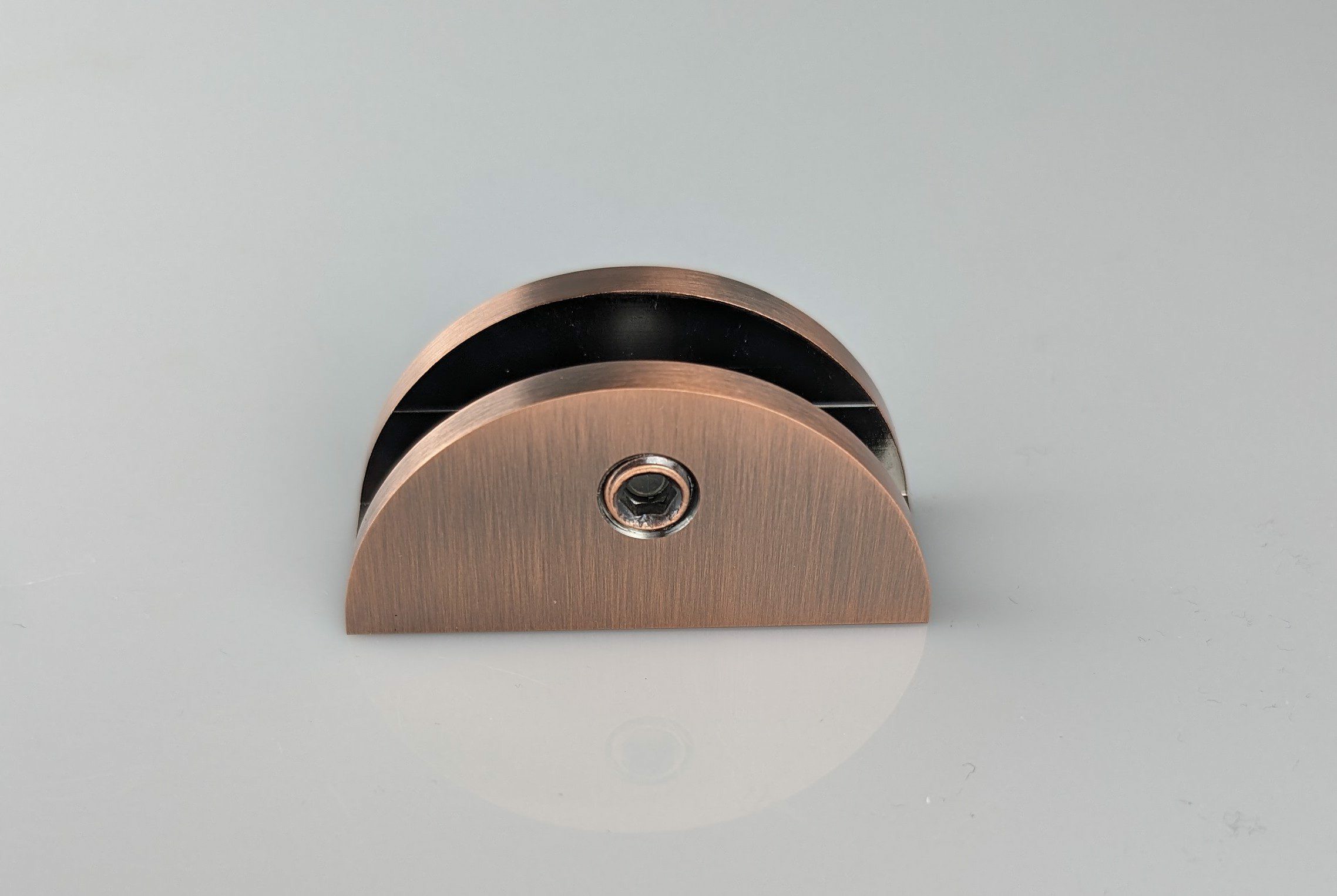 Shelf Bracket - Glass Round 50mm x 20mm - Suit 10mm Glass - Red Copper ...